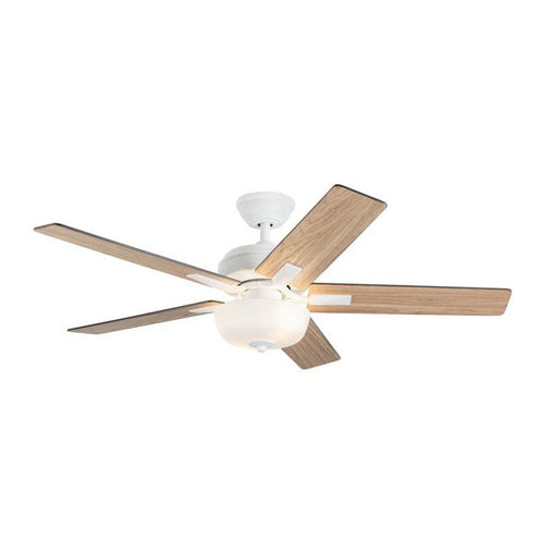 Erikson 52-in White FAN + LED KIT with Bulb Ceiling Fan CF78752-WH-LKW ...