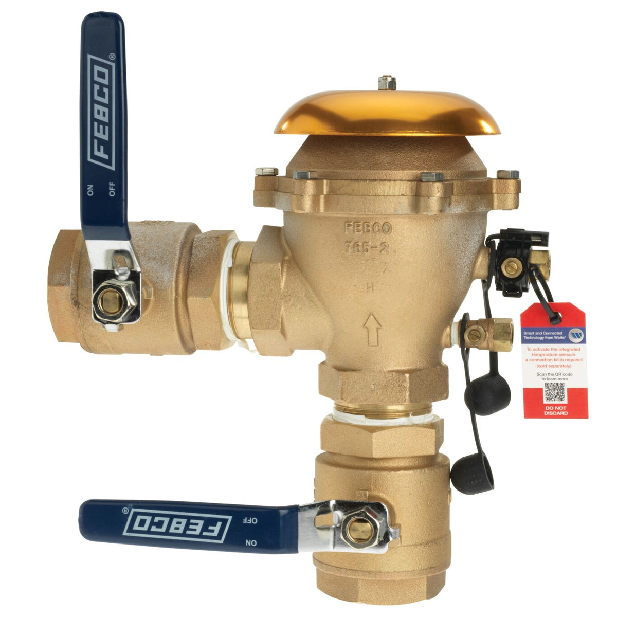 Febco 2" Bronze Pressure Vacuum Breaker Backflow Preventer, Quarter Tu ...