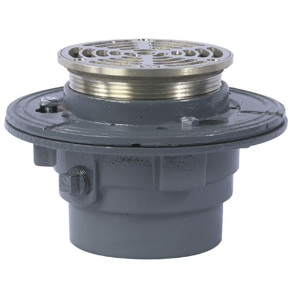 Watts - FD104-A5 - Floor Drain, 4 IN Pipe, No Hub, Anchor Flange, Reve ...