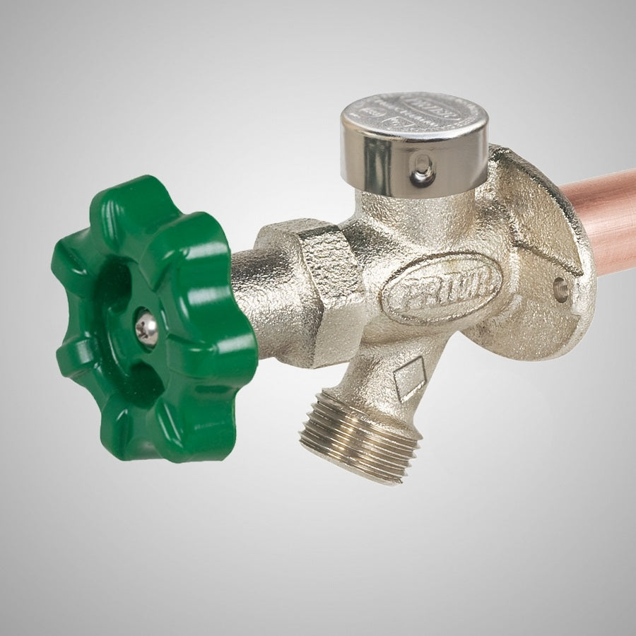 Prier - P-164G - Quarter Turn - Anti-Siphon Wall Hydrant - 1/2" Push F ...