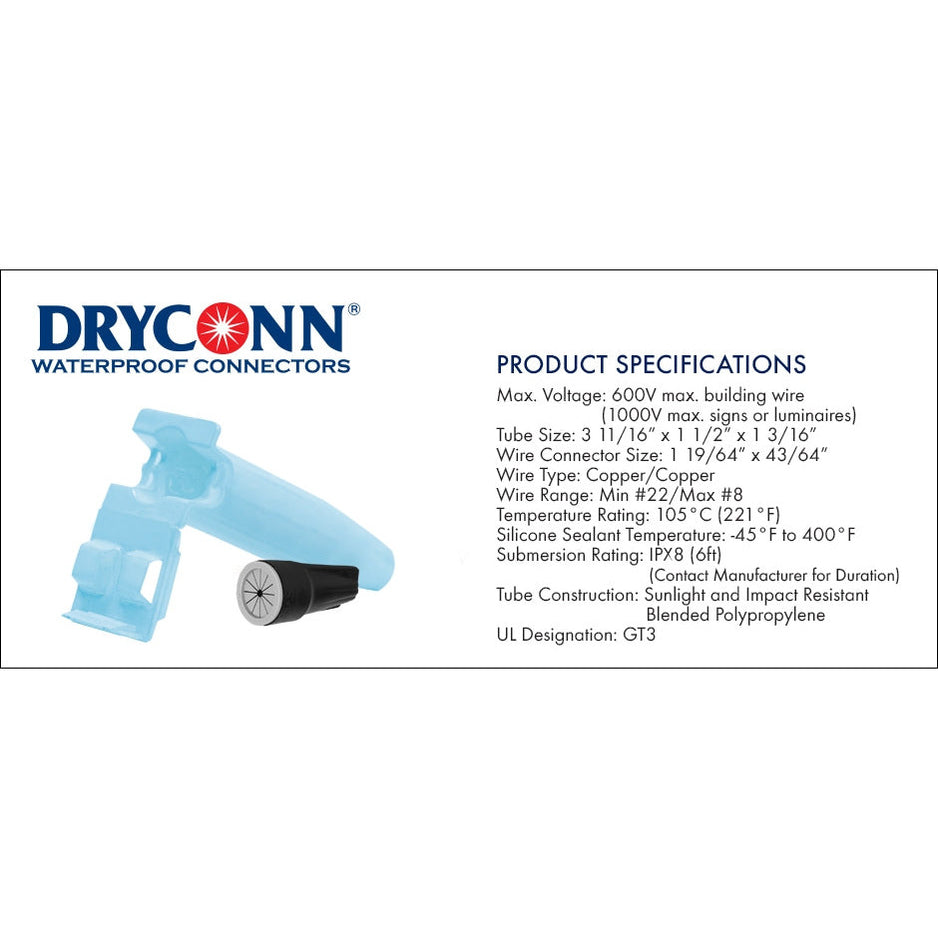 King Innovation - 20265 - DryConn Xtreme Waterproof Connector, 100pc ...