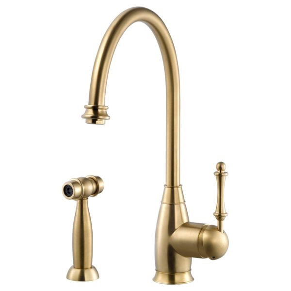 Hamat - EXSH-4000 BB - Traditional Brass Single Lever Faucet with Side ...