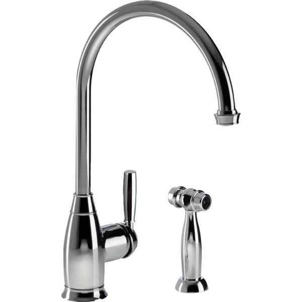 Hamat - EXSH-4000 PN - Traditional Brass Single Lever Faucet with Side ...