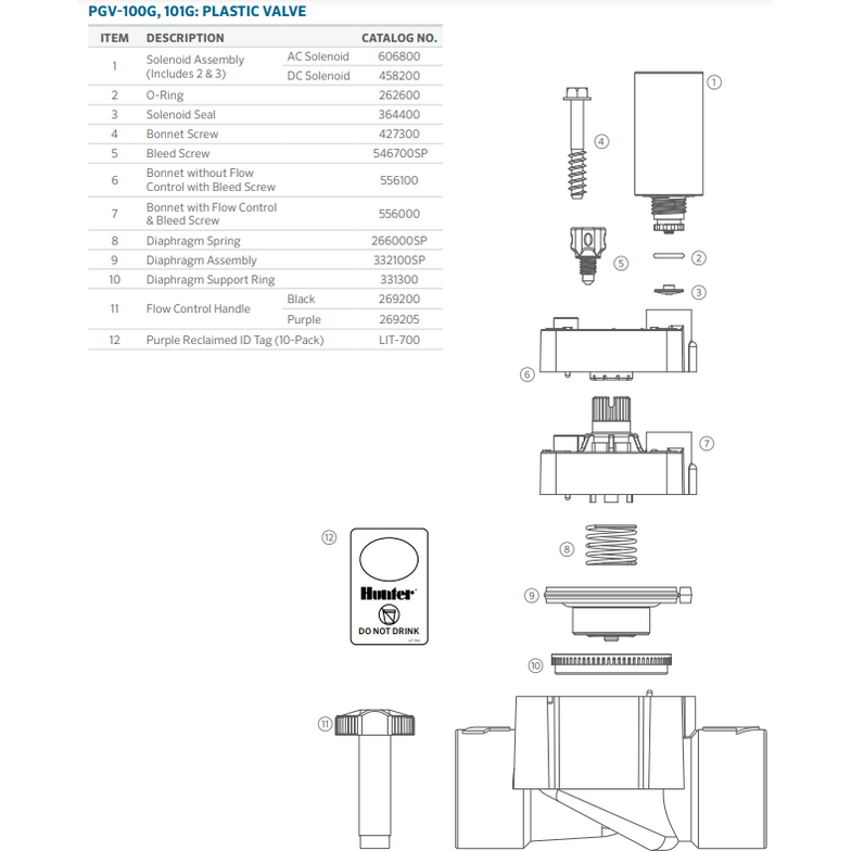 Hunter Industries - PGV-101G - 1 Inch Residential and Light Commercial ...